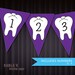DIY Tooth Banner With PURPLE Background Instant Download - Etsy