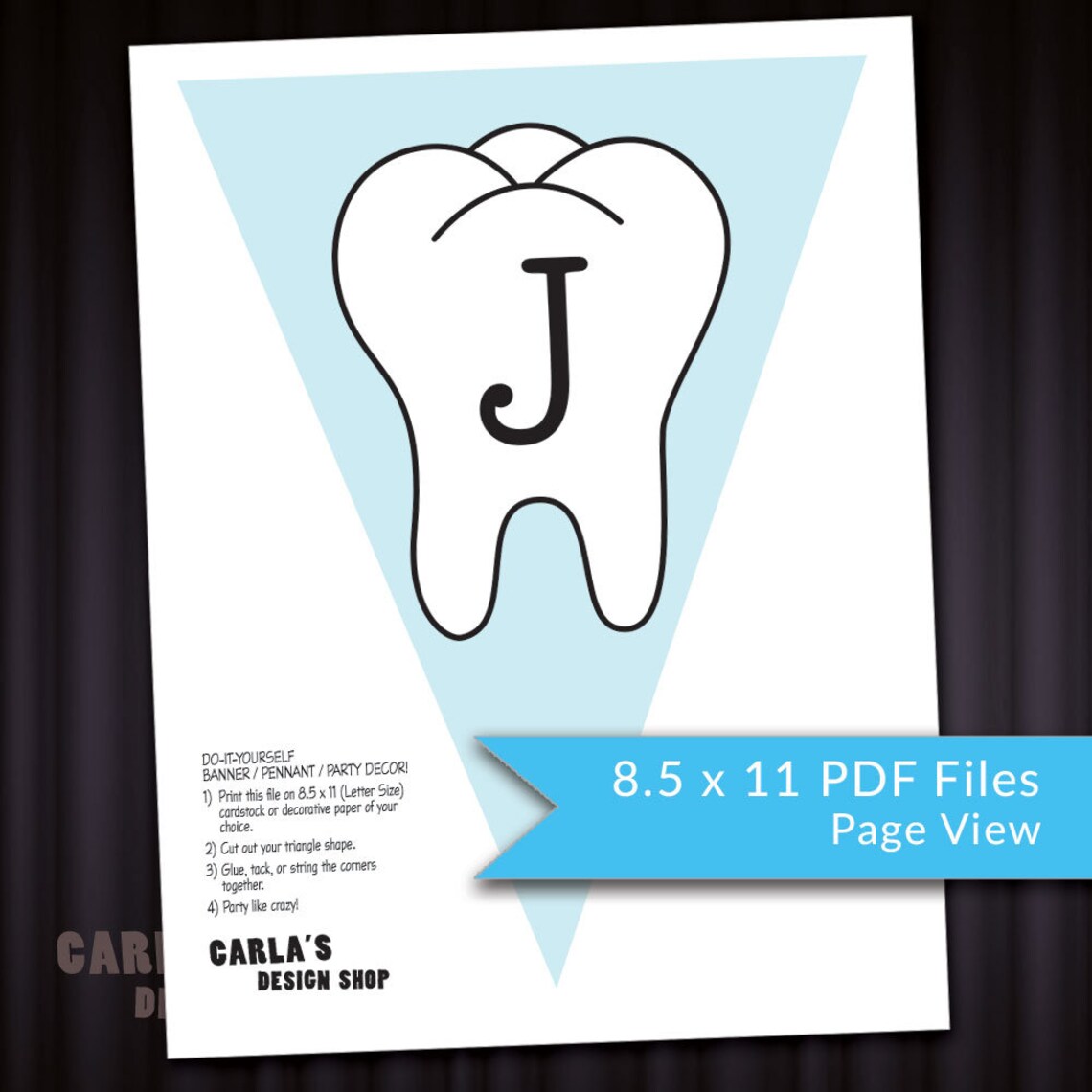 DIY Tooth Banner Instant Download Printable PDF File - Etsy