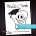 Wisdom Teeth Dental Tooth Sign | PRINTABLE Letter-size Layout Instant ...