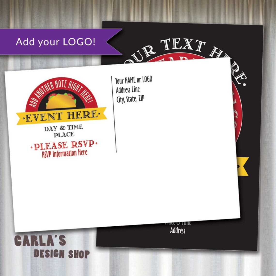 Let's Talk Tequila Tapas & Tacos Postcard Customer Appreciation Happy ...