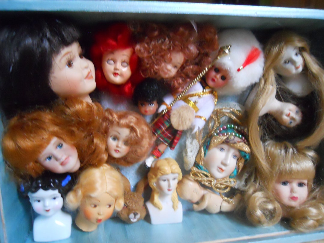 Vintage Doll Head Shadow Box Ooak - Etsy