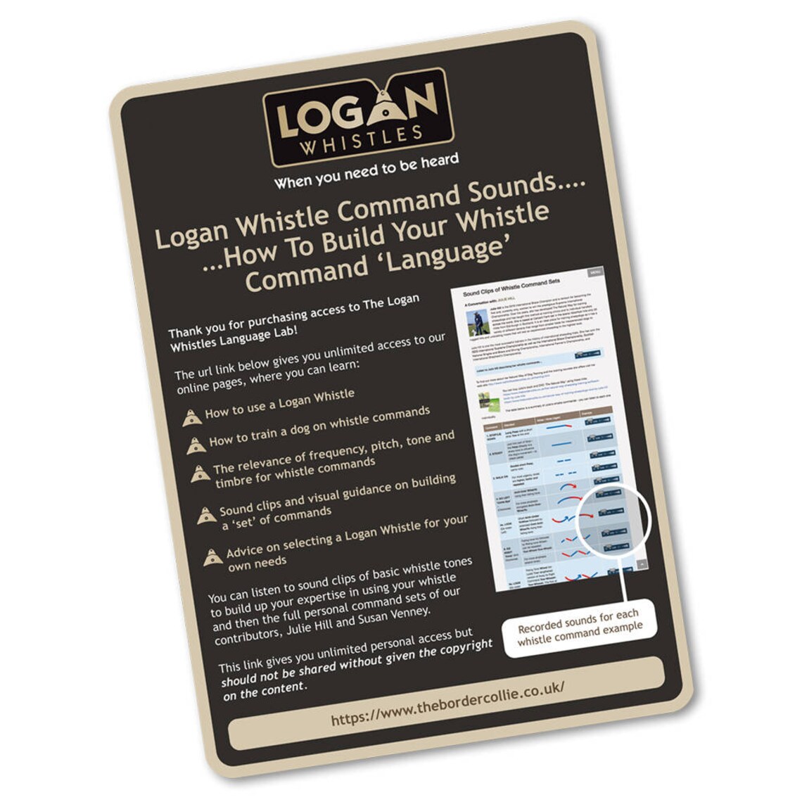 Whistle Command Sounds - How to Build Your Own Set of Whistle Commands ...