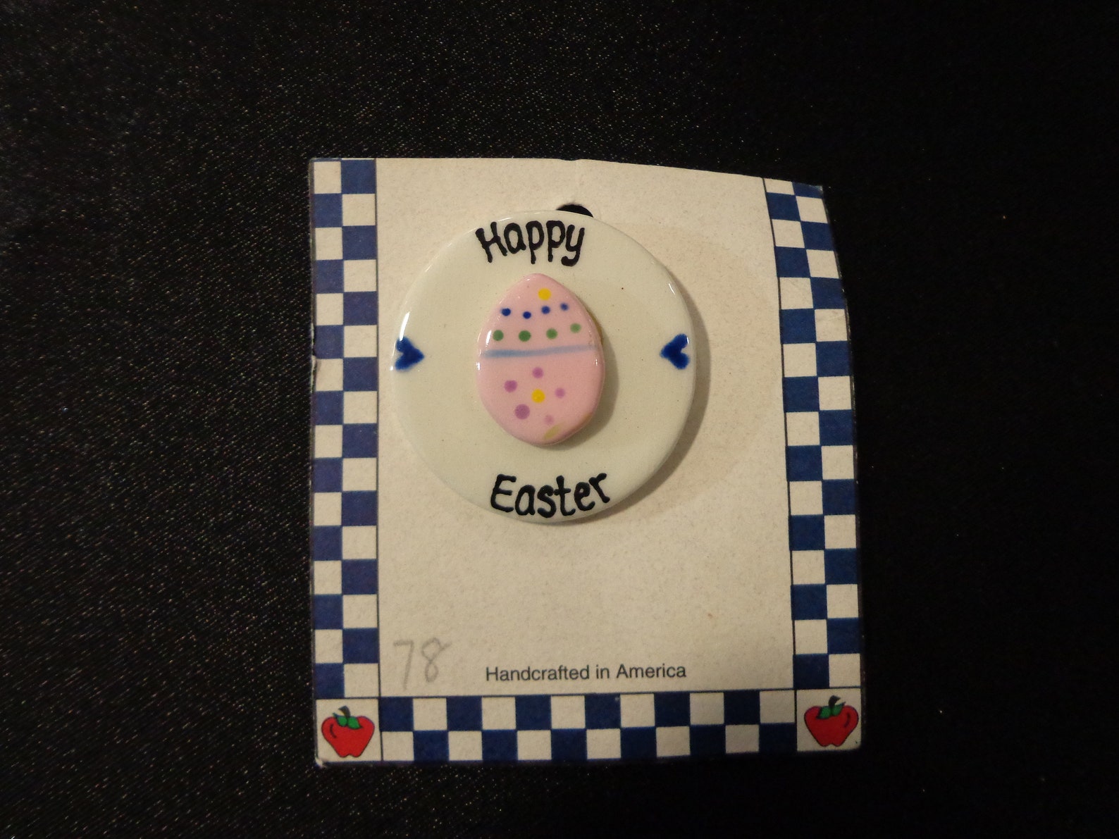 70's Happy Easter Pin Handcrafted Easter Egg Pin - Etsy
