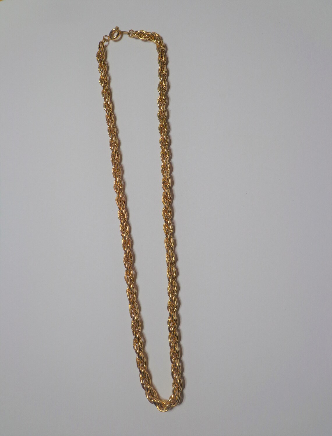 16 Gold Tone Solid Rope Necklace Thick Korean Rope - Etsy