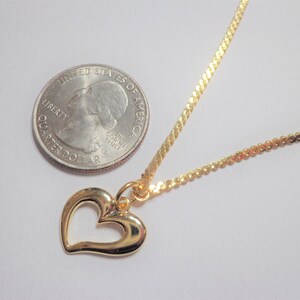 Girls Heart Necklace Gold Heart Necklace - Etsy
