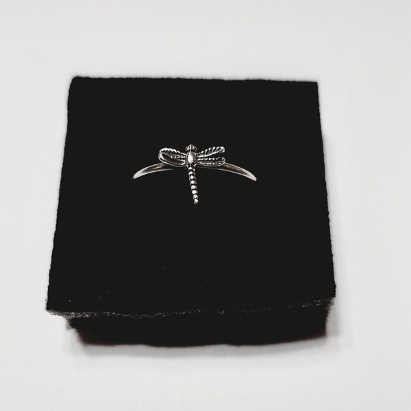 Silver Dragonfly Ring - Etsy