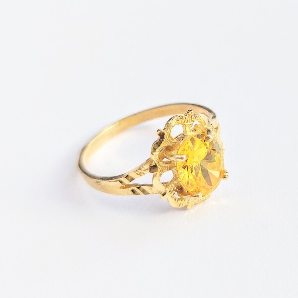 Birthstone Ring 14k Gold - Etsy