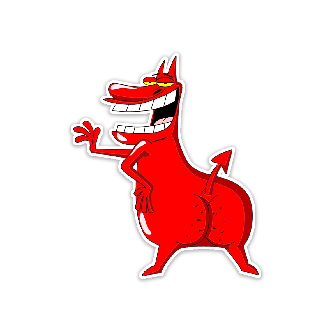 Devil Vinyl Decal Sticker Cow and Chicken Cartoon Network | Etsy