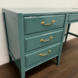 Basic-witz Desk in New Port Green Benjamin Moore - Etsy