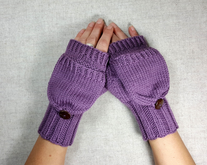 Convertible Mittens 3 Sizes Hand Knitted Eco Accessories | Etsy