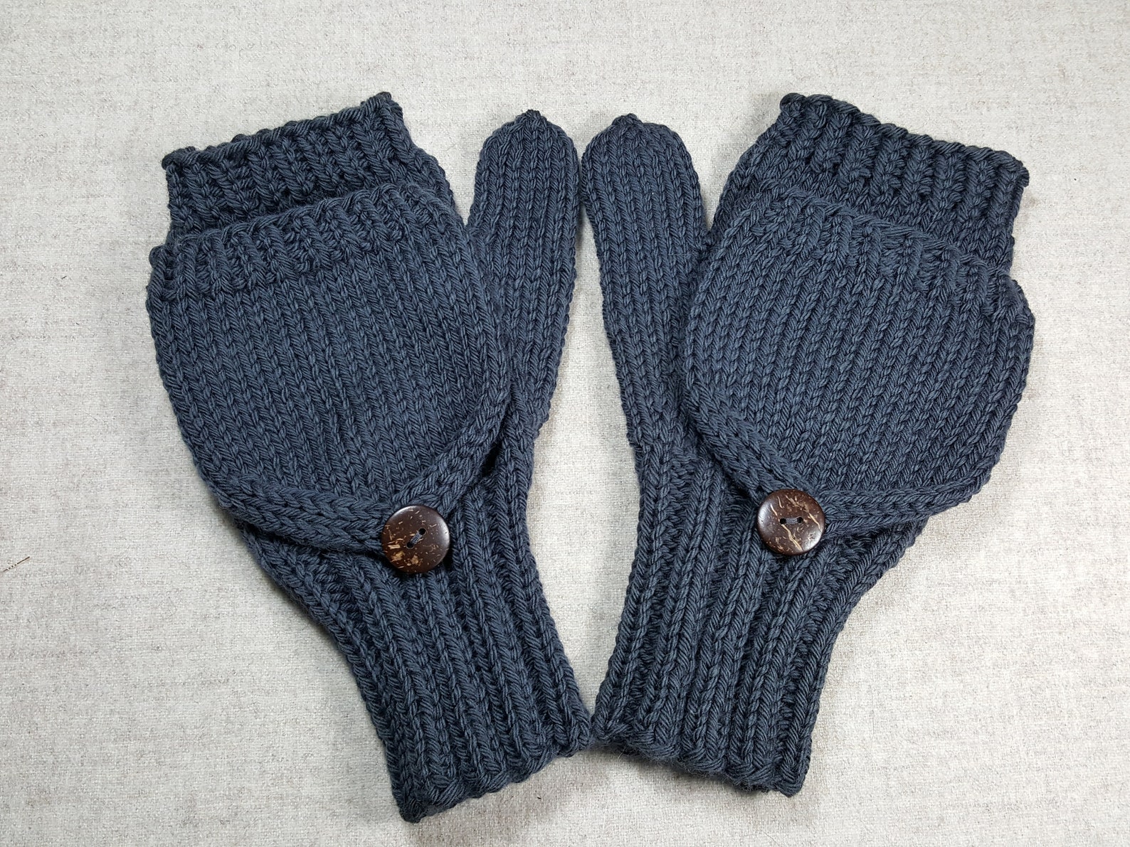 Convertible Mittens 3 Sizes Hand Knitted Eco Accessories | Etsy