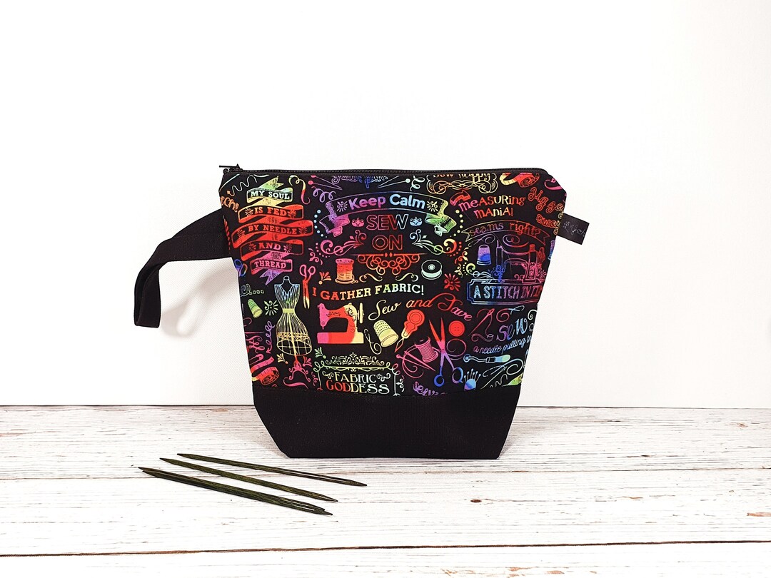 Project Bag Sewing Quotes With Zipper, Needle Cozy Optional - Etsy
