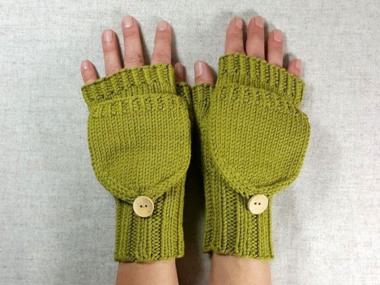 Convertible Mittens 3 Sizes Hand Knitted Eco Accessories | Etsy