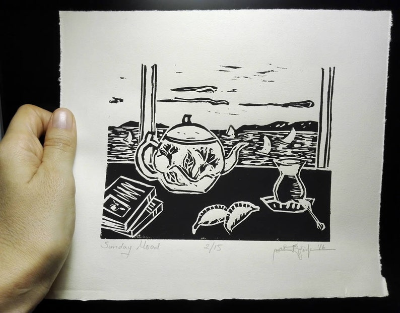 Original Handmade Linocut Print Limited edition small size | Etsy