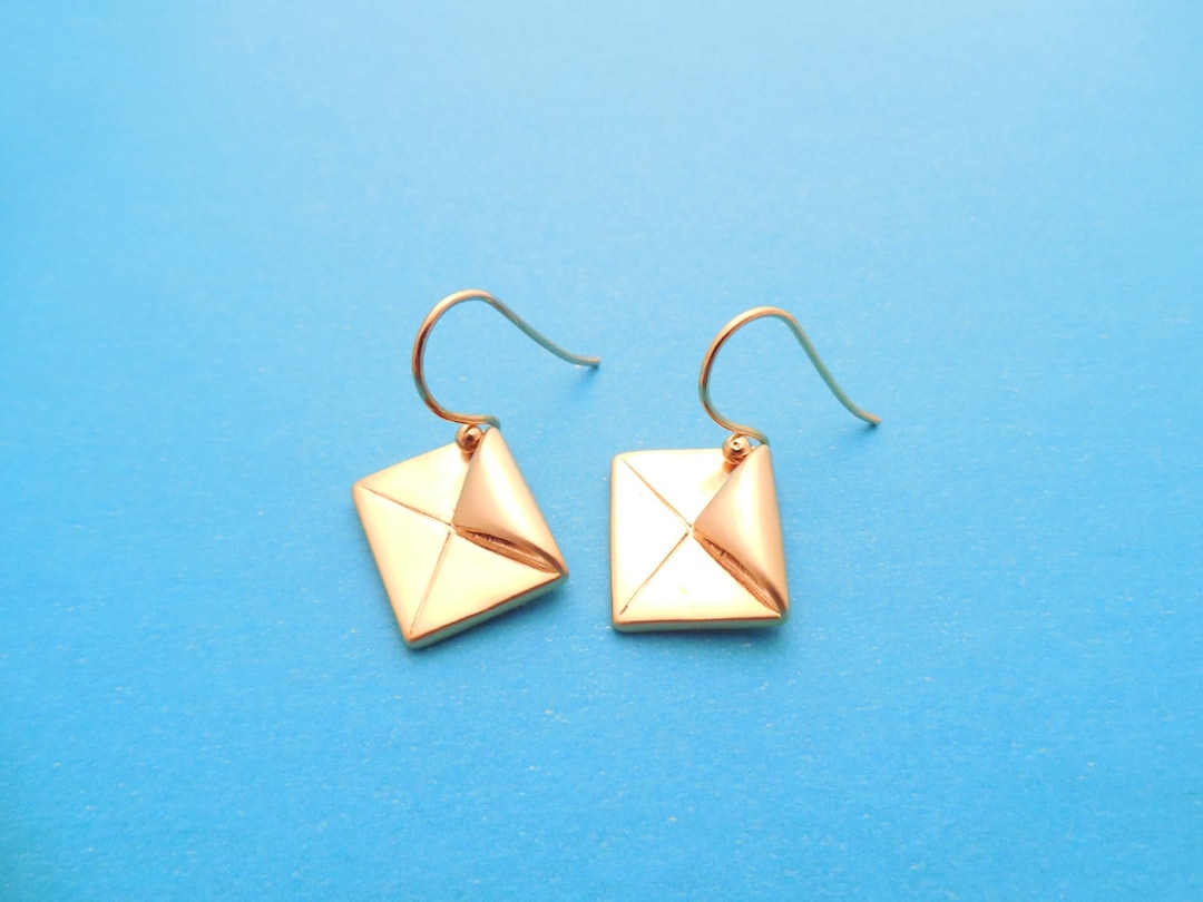 Cute, Envelope, Mail, Email, Gold, Earrings, Dainty, Envelop, Jewelry ...