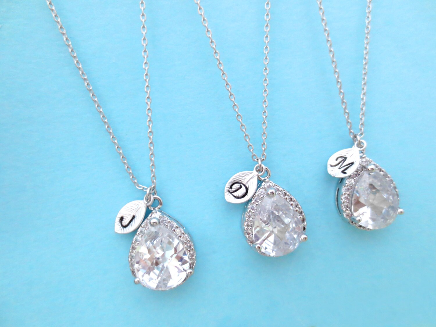 Set of 2-10 Personalized Letter Initial Cubic Silver | Etsy