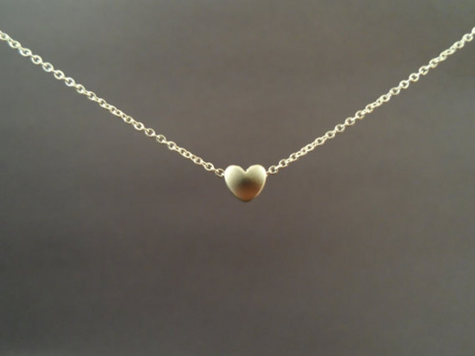 Tiny, Cute, Mini, Heart, Gold, Necklace, Heart, Love, Jewelry, Birthday ...