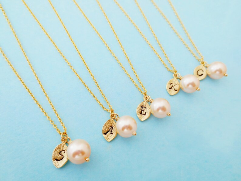 Set of 1-10 Personalized Letter Initial Peach 8mm Pearl - Etsy