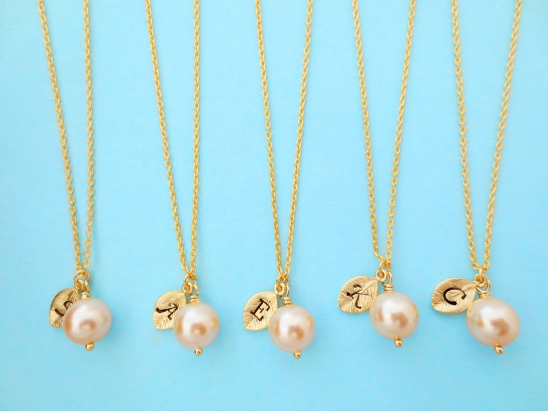 Set of 1-10 Personalized Letter Initial Peach 8mm Pearl - Etsy