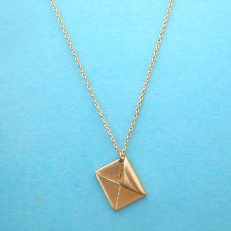 Envelope Necklace - Etsy