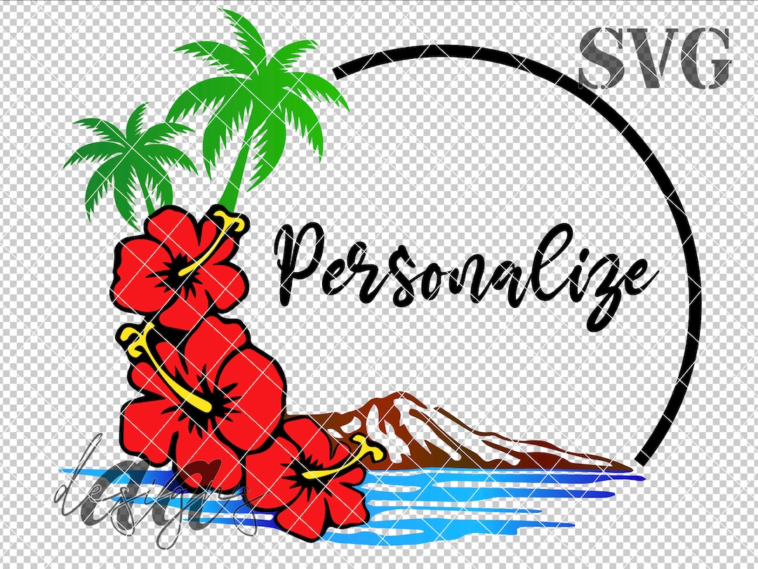 Personalized Aloha SVG, Beach SVG, Hawaii SVG, Tropical Svg, Sun Svg ...