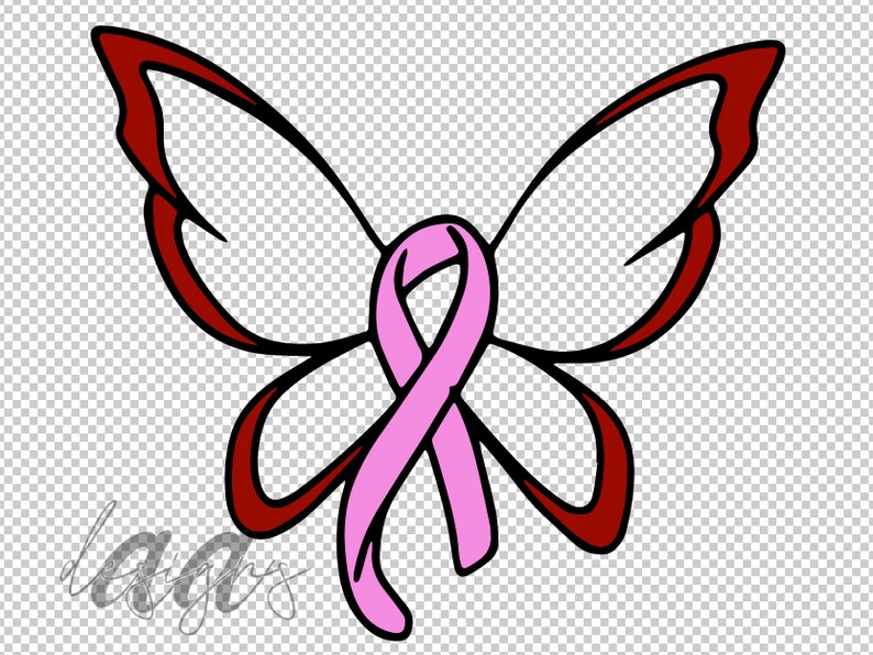 Cancer SVG, Butterfly Cancer SVG, Breast Cancer SVG - Etsy