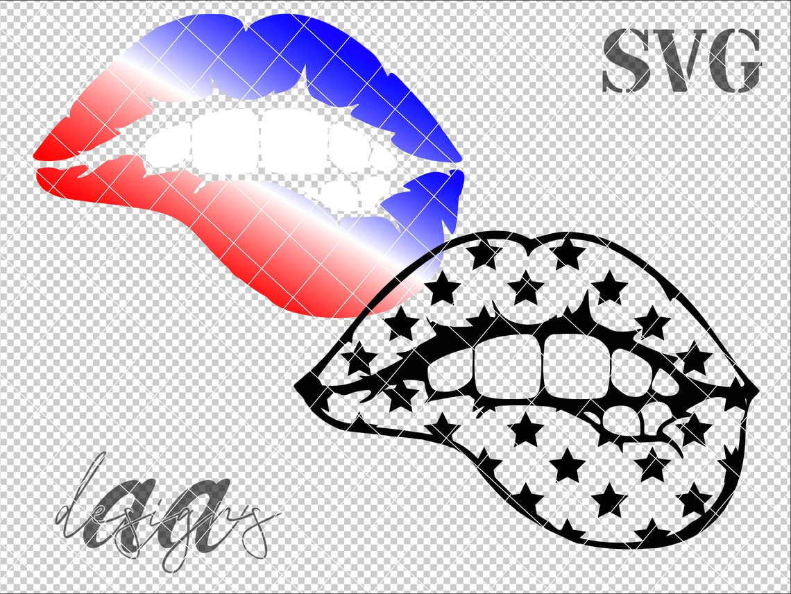 Patriotic Lips SVG, Lips SVG, Star Lips SVG, Layered Lips Svg - Etsy