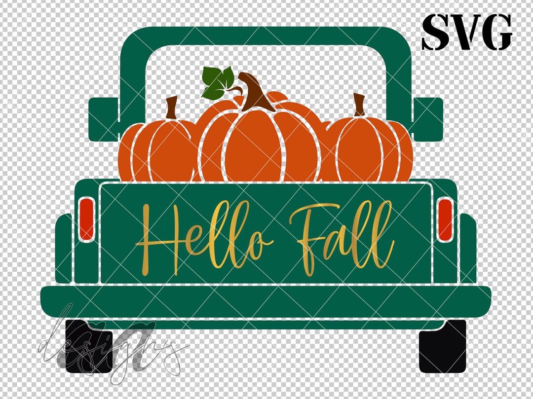 Fall Truck SVG, Hello Fall SVG, Pumpkin Truck SVG, Pumpkin Truck Svg ...