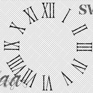 Roman Numerals Clock SVG, Clock Face SVG, Clock SVG, Wood Round Svg - Etsy