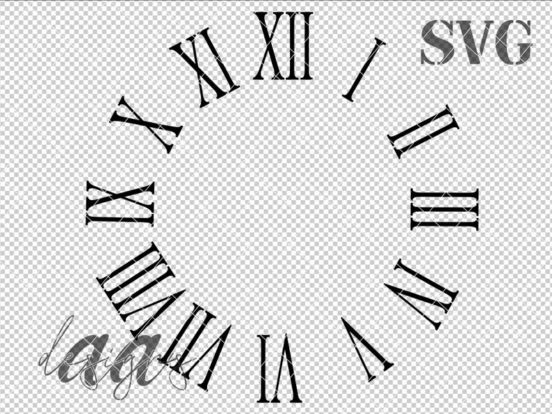 Roman Numerals Clock SVG, Clock Face SVG, Clock SVG, Wood Round Svg - Etsy