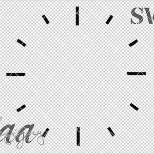 Clock Face SVG, Dashes Clock SVG, Clock SVG - Etsy