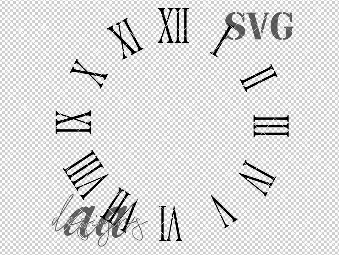Roman Numerals Clock SVG, Clock Face SVG, Clock SVG, Wood Round Svg - Etsy