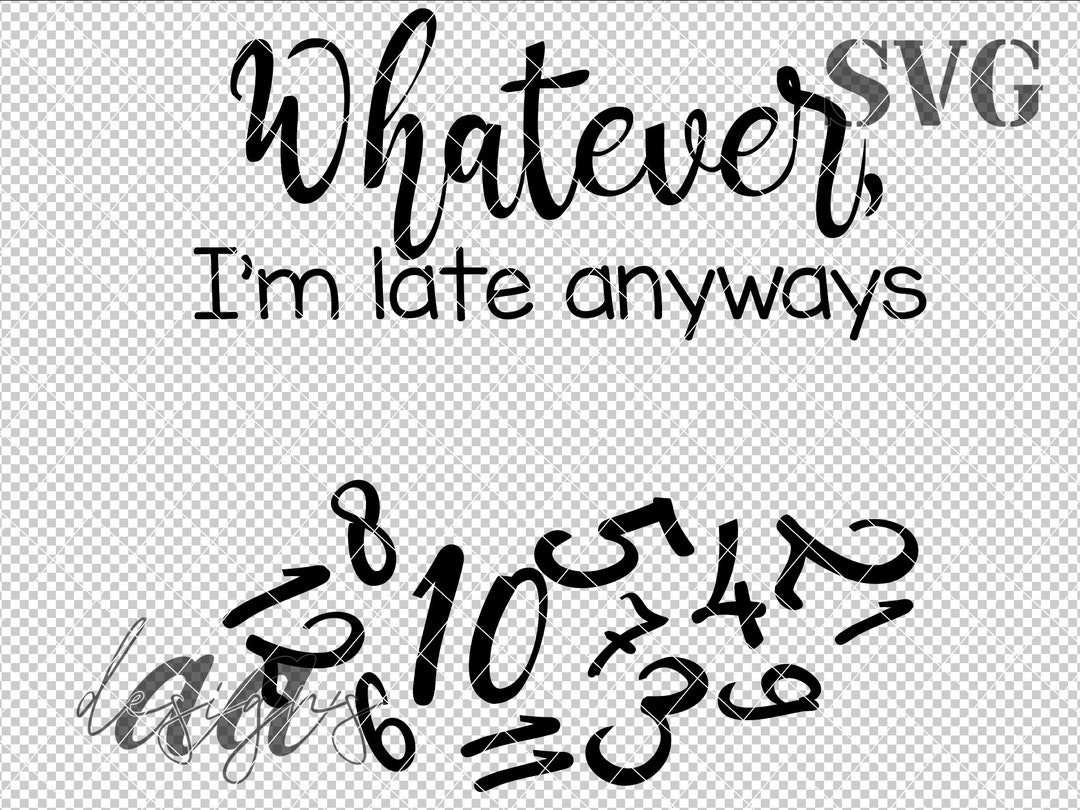 Clock Face SVG, Clock Number SVG, Late Clock SVG, Late Svg - Etsy