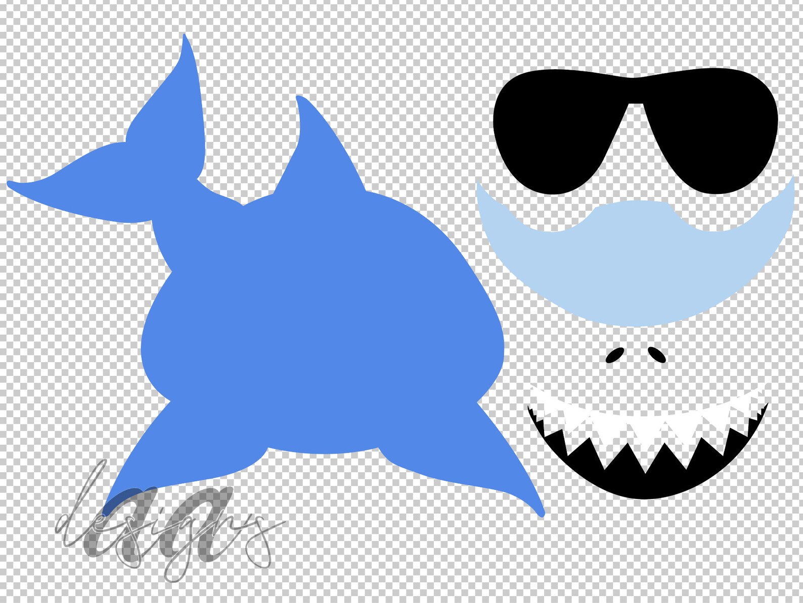 Shark SVG Shark Layered Svg Sunglasses SVG Nursery SVG - Etsy
