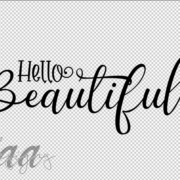 Hello Beautiful Svg - Etsy