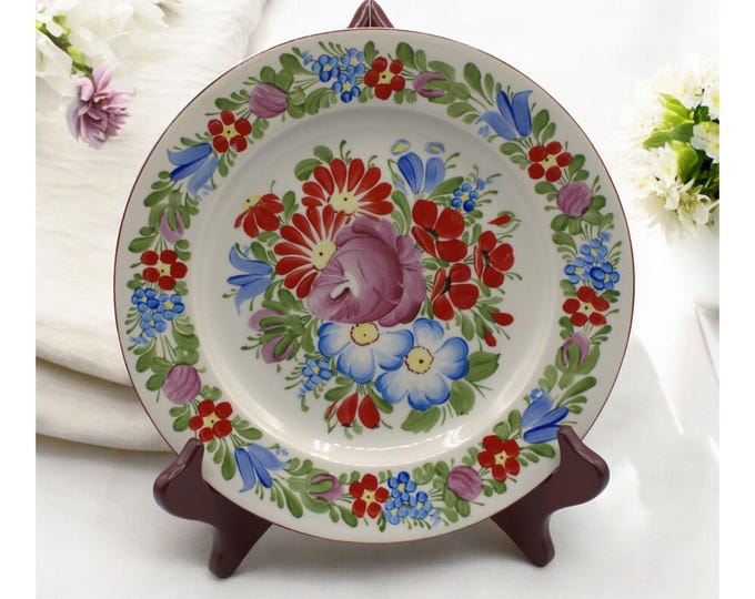 Ditmar Urbach Czechoslovakia Hand-painted Floral Ceramic Plate 10 ...