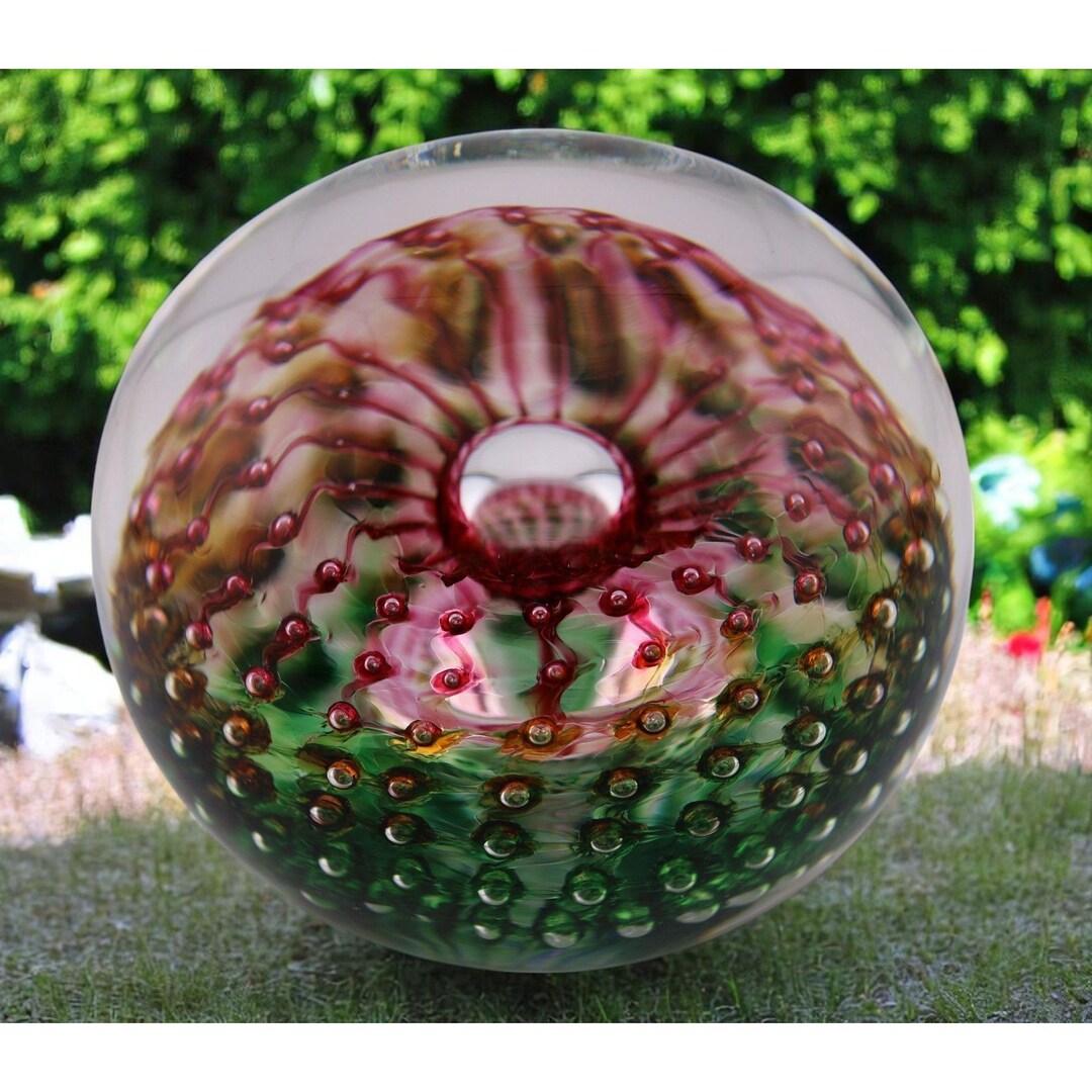Gibraltar Crystal Studio Art Glass Paperweight Crown Design With ...