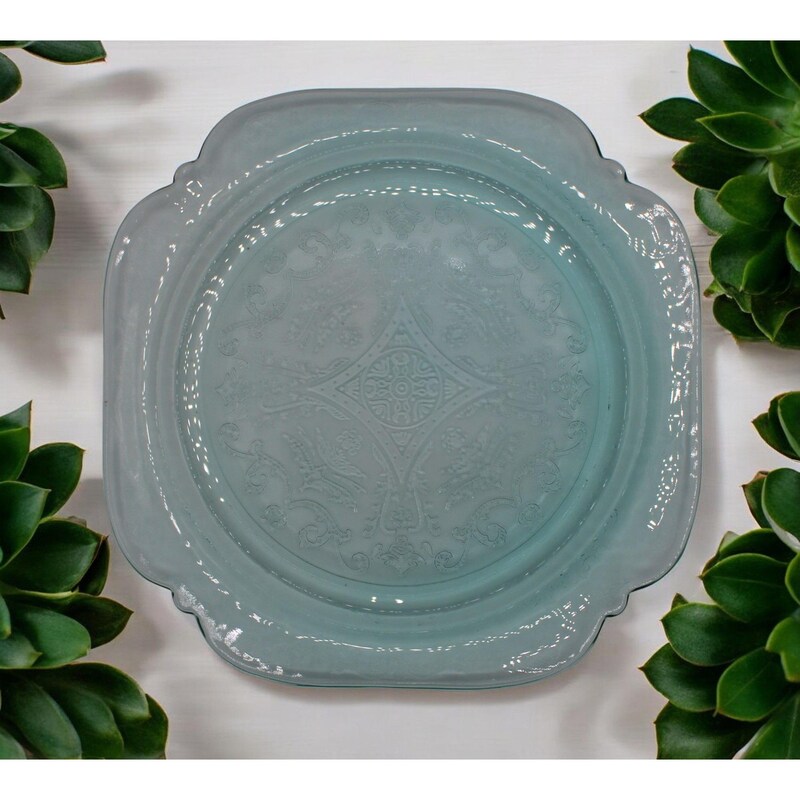 Square Glass Plate - Etsy