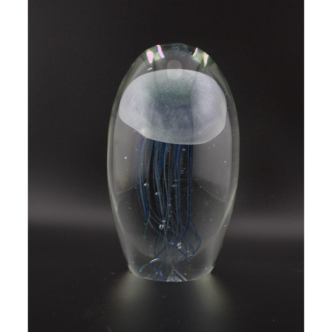 Dynasty Gallery Jellyfish Paperweight | Hand-blown Art Glass Aquarium ...