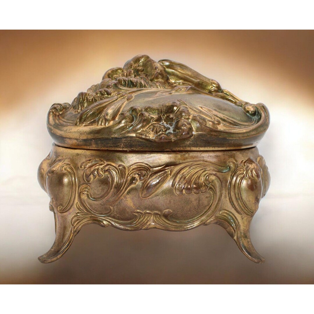 Antique Art Nouveau Jewelry Casket - Etsy
