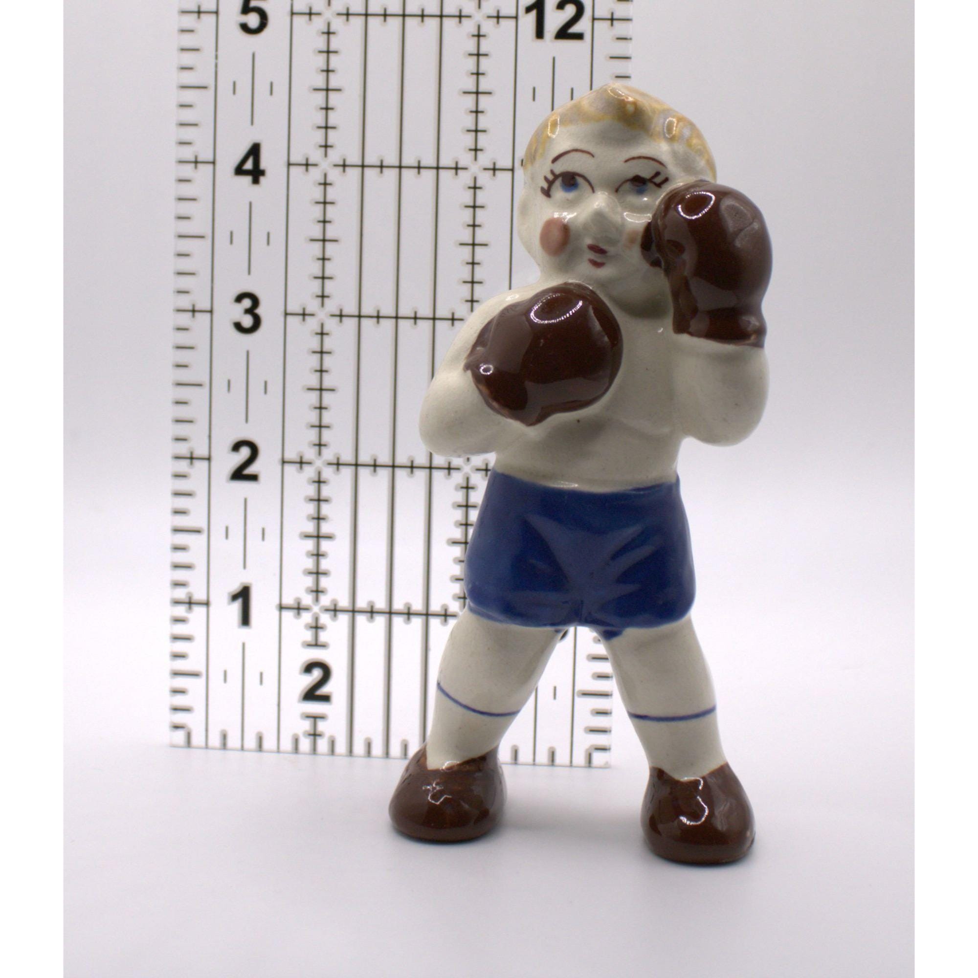 Vintage Ceramic Boxer Figurine: Mid-century Japanese Decor (occupied ...