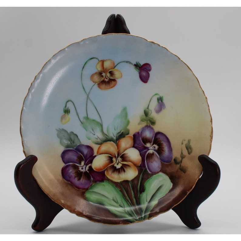 Antique Rosenthal Bavaria Hand-painted Pansy Plate - Versailles ...