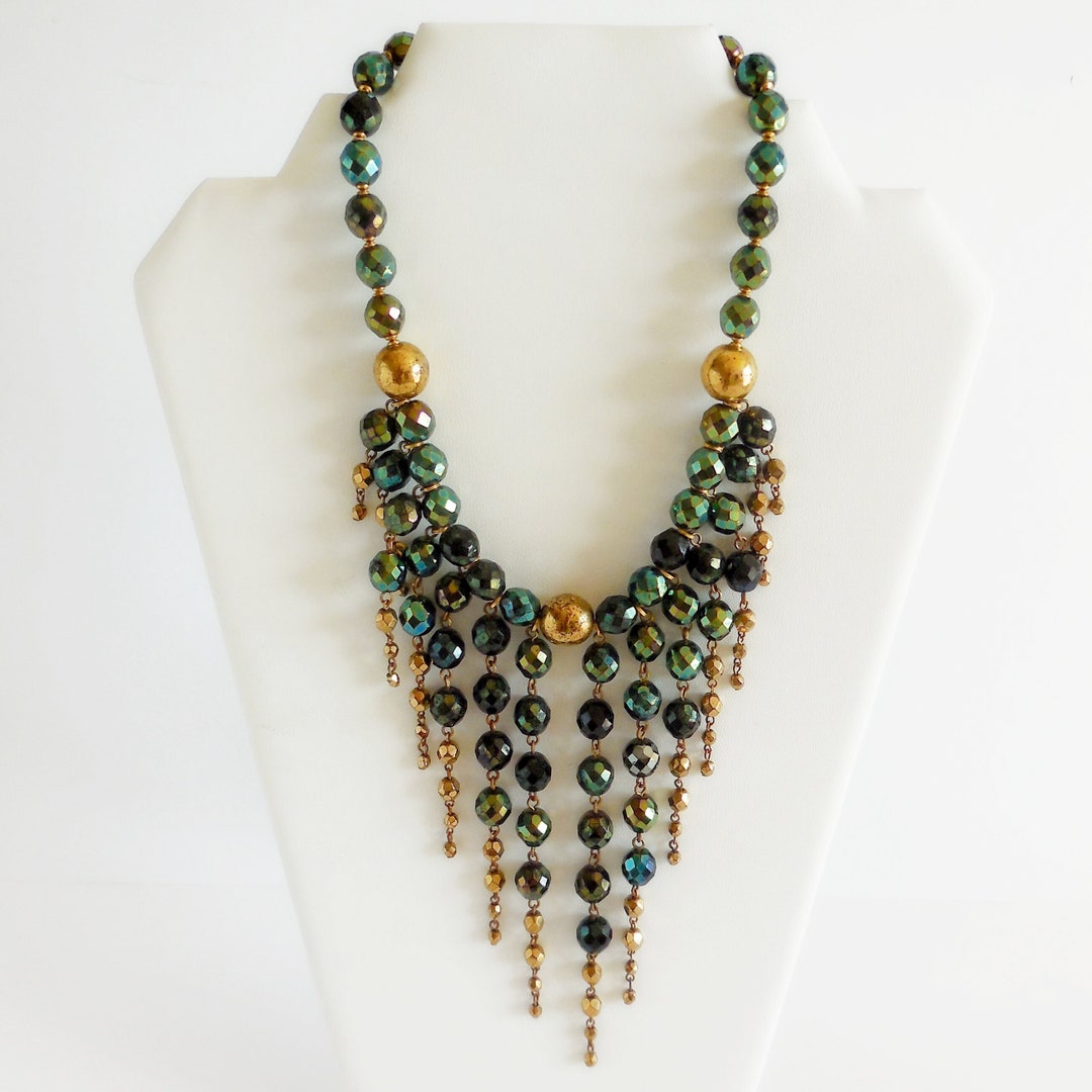 Collier Vintage En Verre - Collier Créateur - Scorpios Paris - Etsy