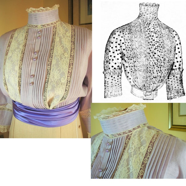 Past Patterns 8450 Mid 1910s Ladies Surplus Waist Sewing Pattern Bust ...