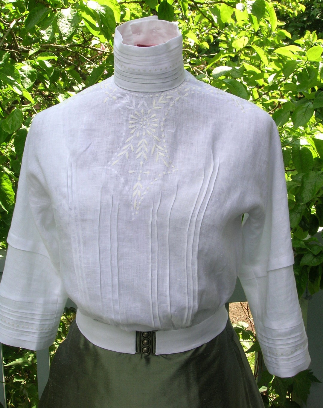 1912 Blouse PDF Sewing Pattern: Size Large & XL With Embroidery Incl'd ...