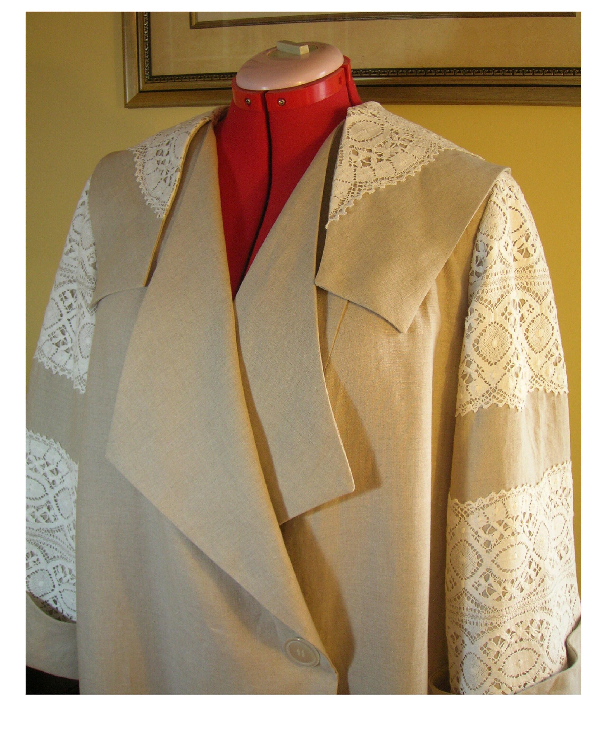 1912 Automobile Duster Sewing Pattern: Titanic Era Coat With Lace Trim ...