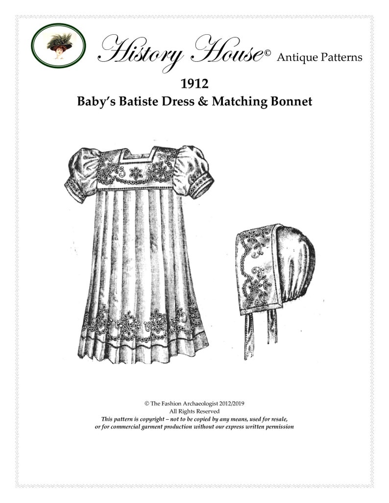 Digital Pattern Sweet 1912 Edwardian Baby Dress or - Etsy