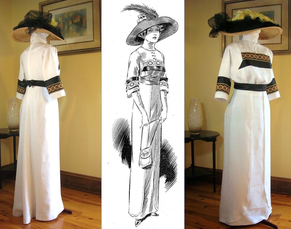 Digital Sewing Pattern Ladies' 1912 Titanic Era Dress 5 - Etsy
