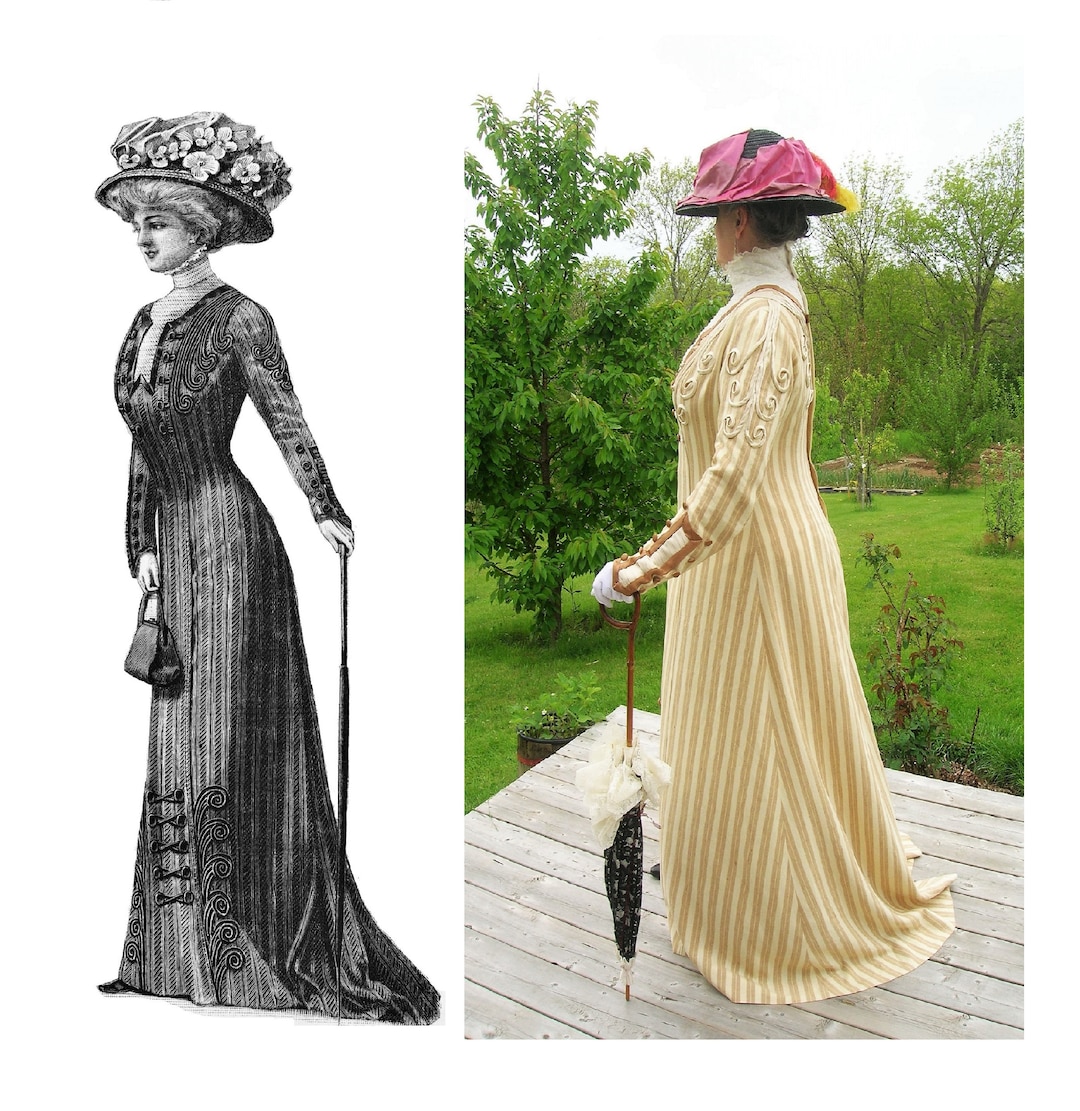 Digital Sewing Pattern ~ Ladies' 1909 Edwardian Princess Day Gown ...
