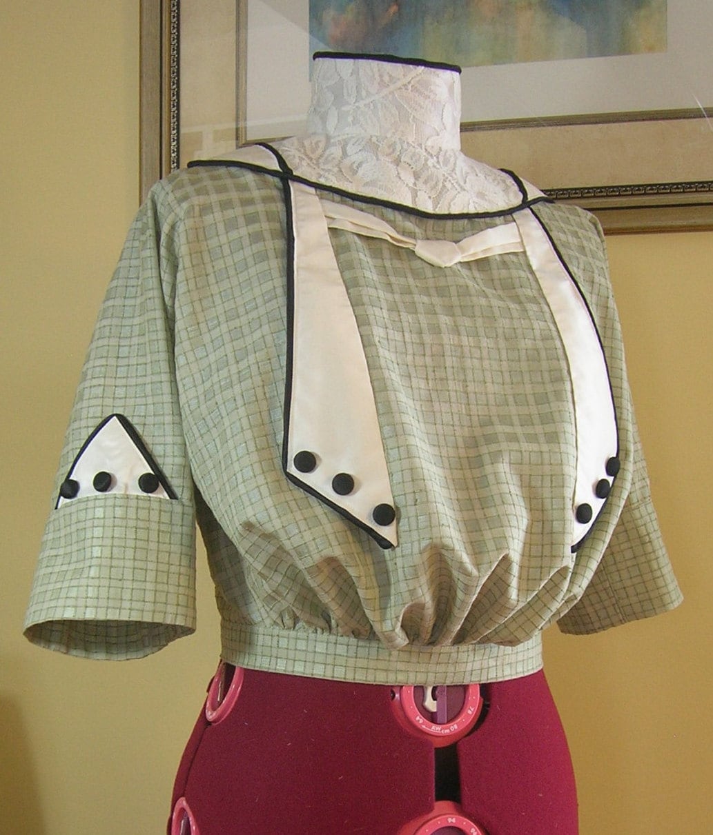 Digital Sewing Pattern Multi-Sz Elegant 1912 Silk Blouse | Etsy